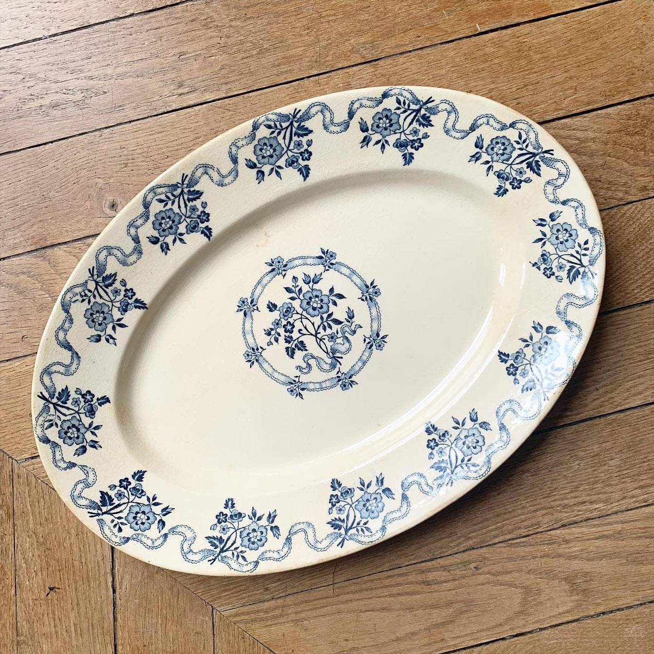 Plat terre de fer Osborne de Gien | Assiettes anciennes